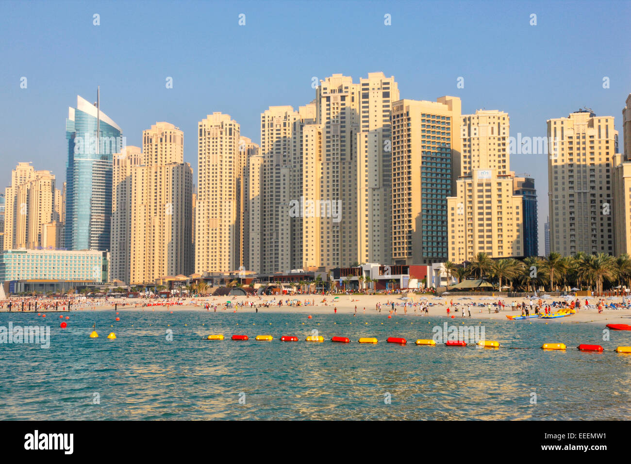 Dubai beach. Jumeirah Beach Residence, JBR Stock Photo - Alamy