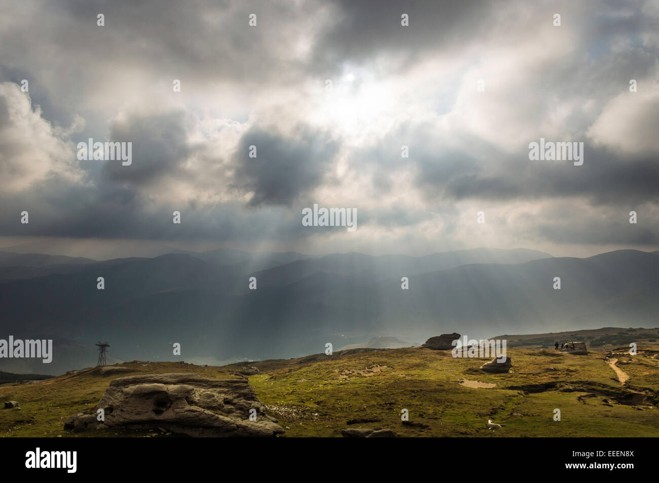Bucegi plateau view over Padina valley Stock Photo - Alamy