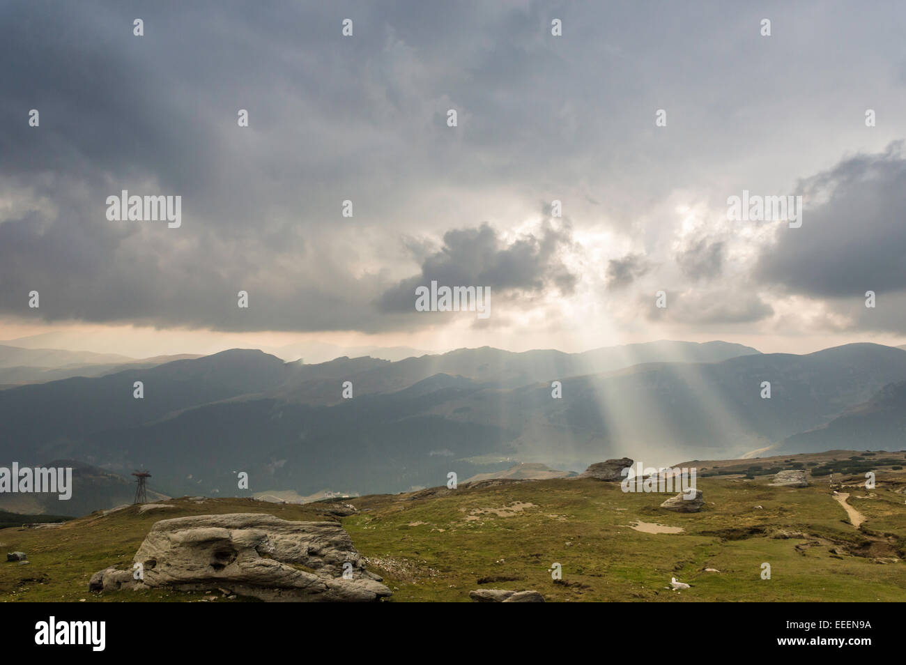 Bucegi plateau view over Padina valley Stock Photo - Alamy