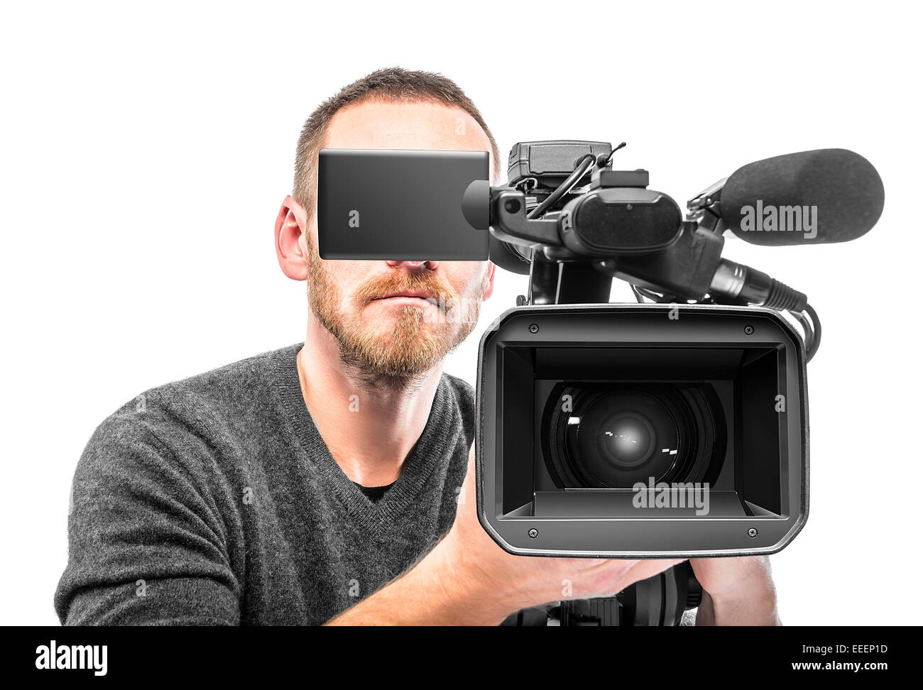 Video camera operator filmed Stock Photo - Alamy