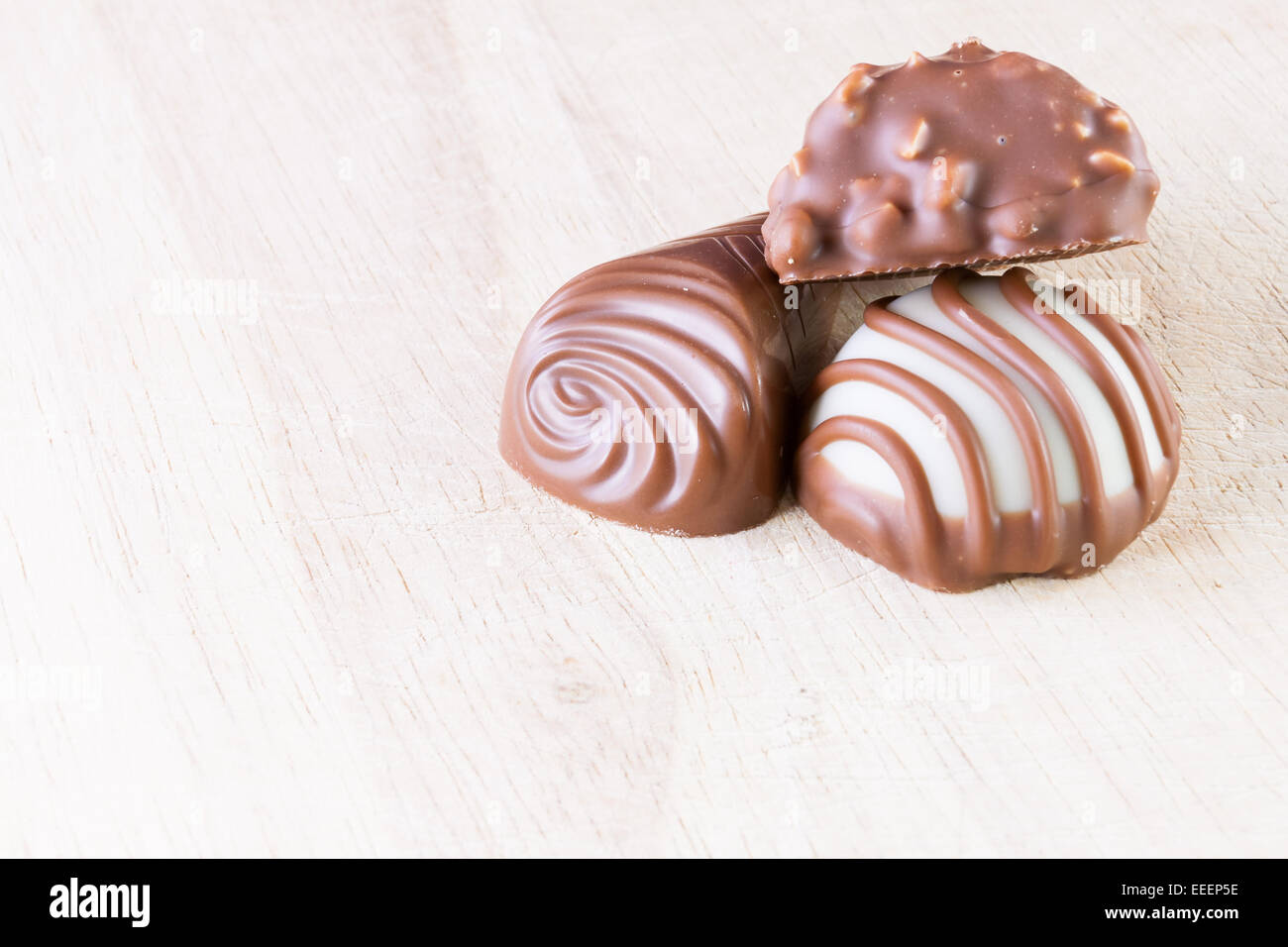 Dark chocolate praline wood hi-res stock photography and images - Alamy