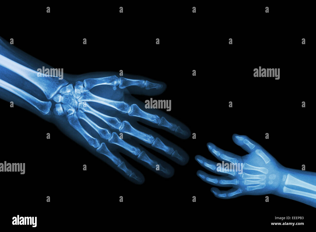 Adult help child . adult stretch out hand for grasp child hand ...