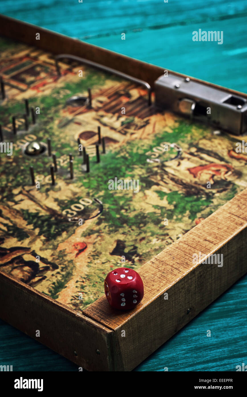 traditional legacy of the ancient board game on wooden background in ...