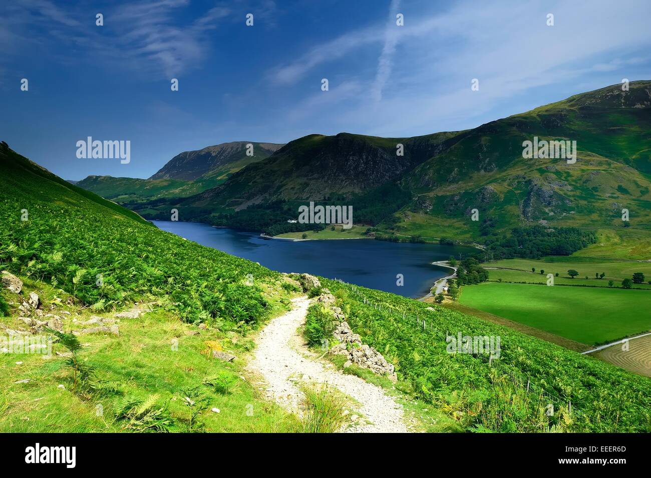 Buttermere and Peggy's Bridge Stock Photo - Alamy