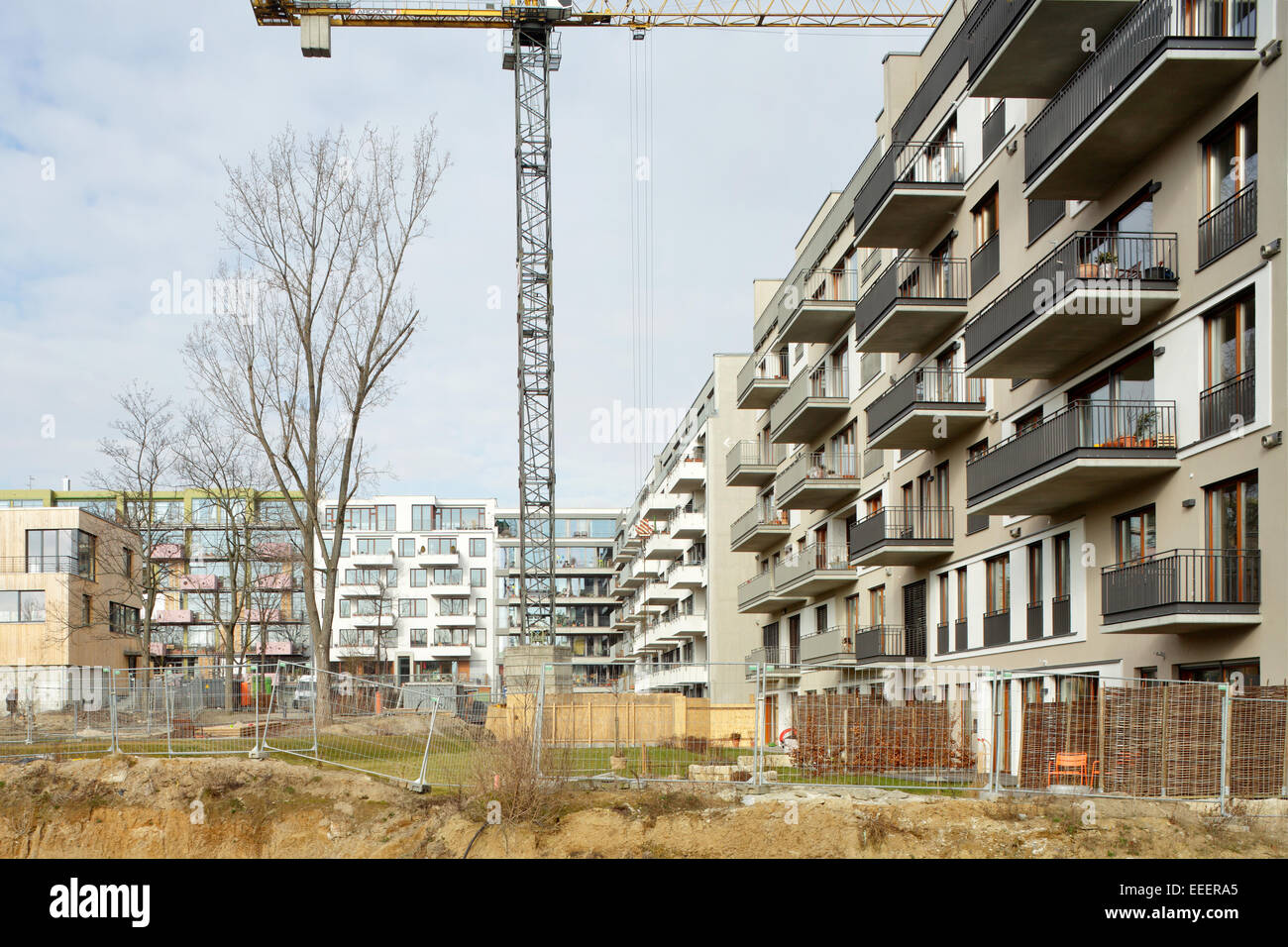 Berlin, Germany, on Columbiadamm residential buildings in Berlin ...