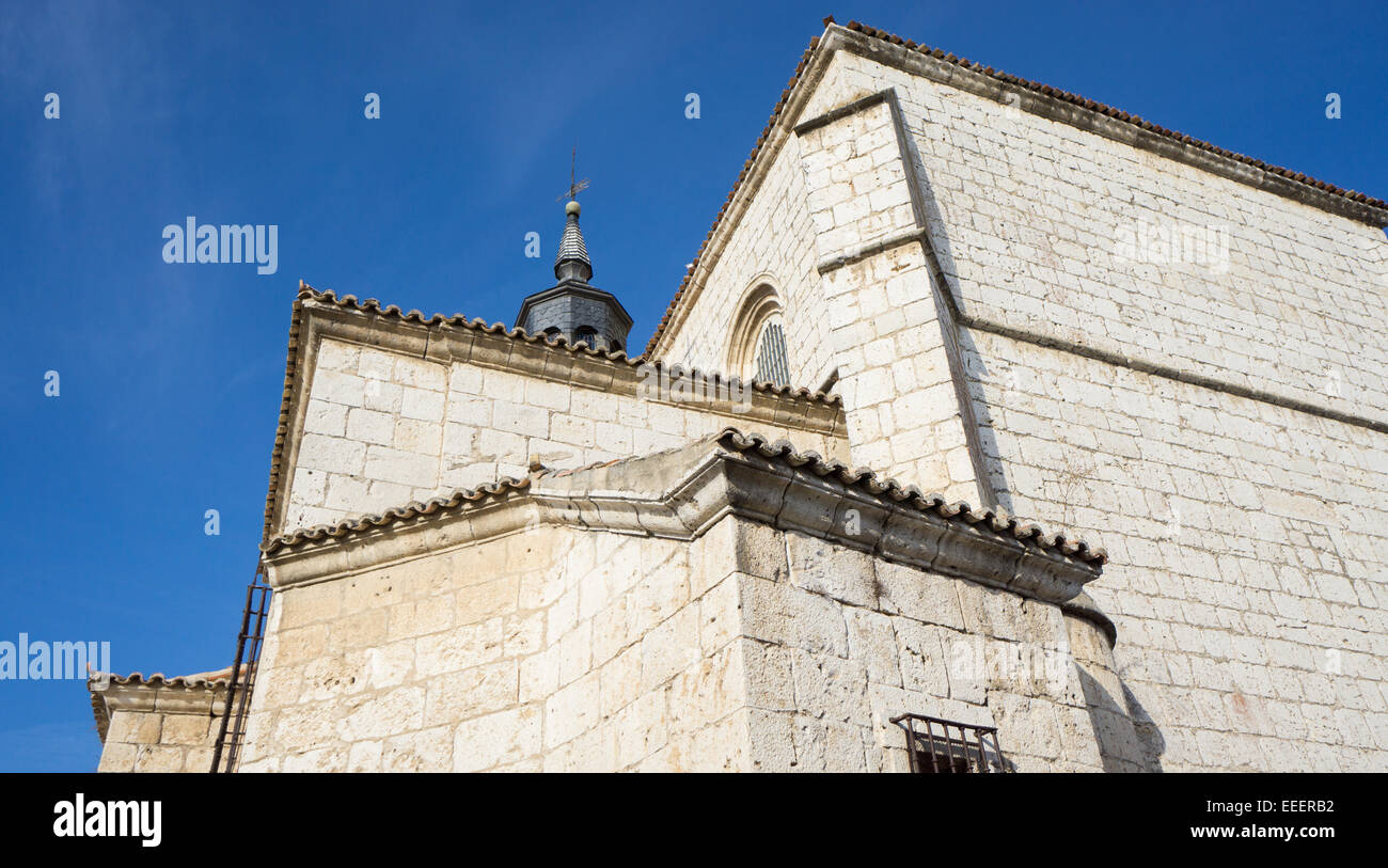 Cathedral with stone wall and blue sky Stock Photo - Alamy