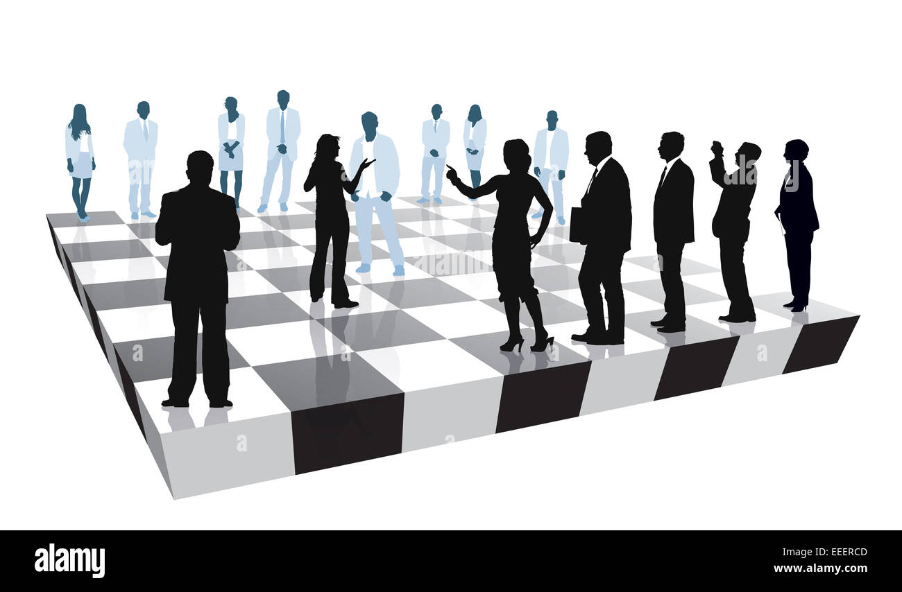 Group of people is playing the strategic business game Stock Photo - Alamy