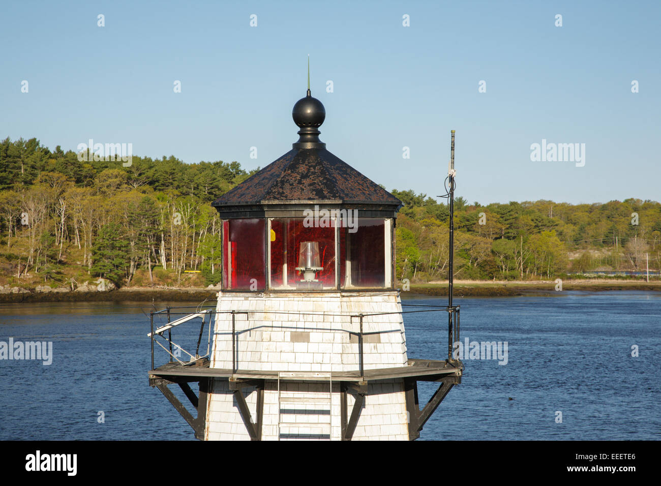 Squirrel Point Light on Arrowsic Island in Arrowsic, Maine. This light ...