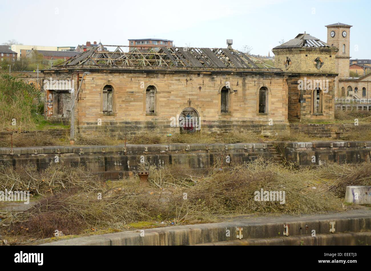 Pump house at Govan Graving Docks in Glasgow, Scotland Stock Photo - Alamy