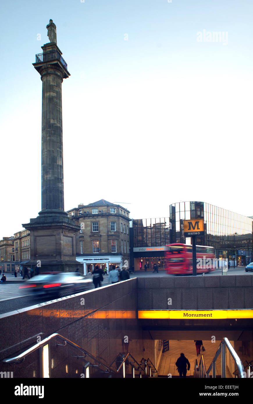 Tyne and wear metro monument station hi-res stock photography and ...