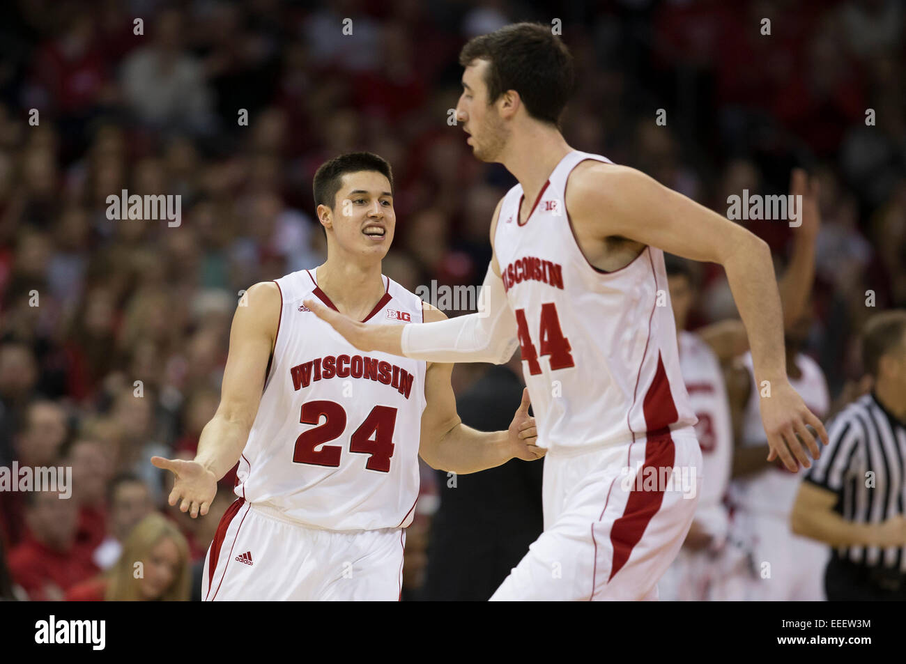 January 15, 2015: Wisconsin Badgers guard Bronson Koenig #24 is ...