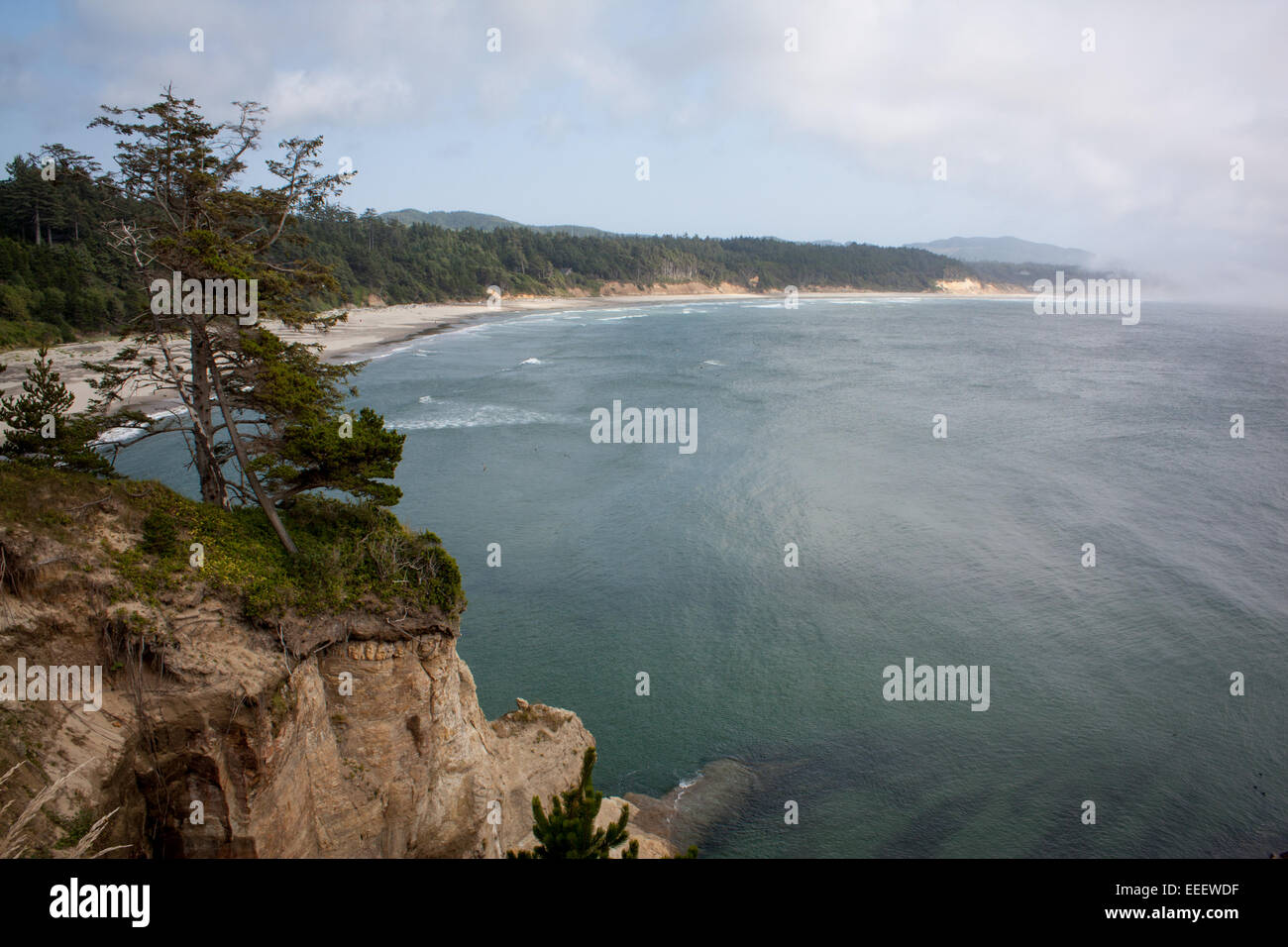 Sand beach view on Oregon coast Stock Photo - Alamy