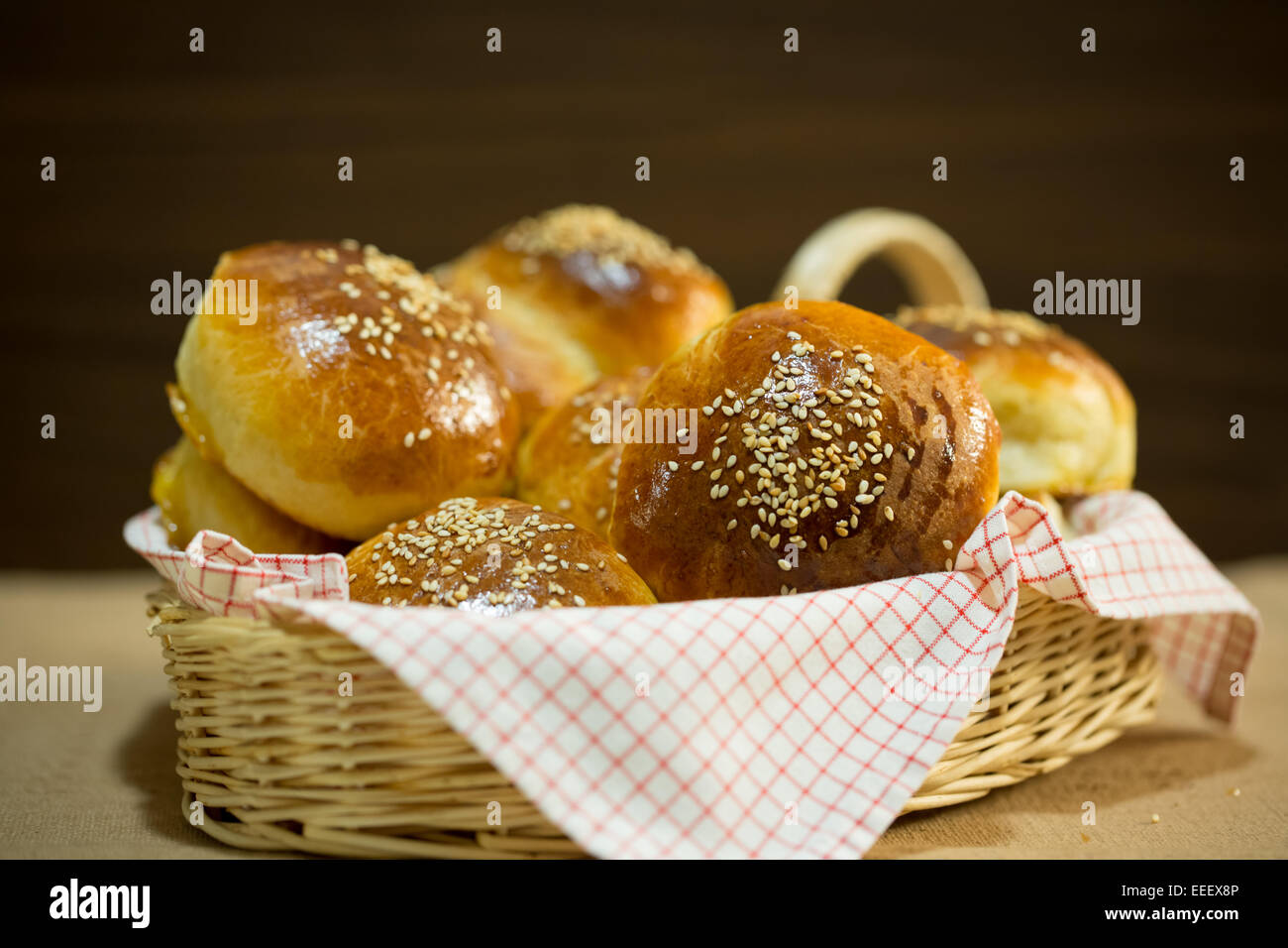 Small buns ready to eat and served with milk Stock Photo - Alamy