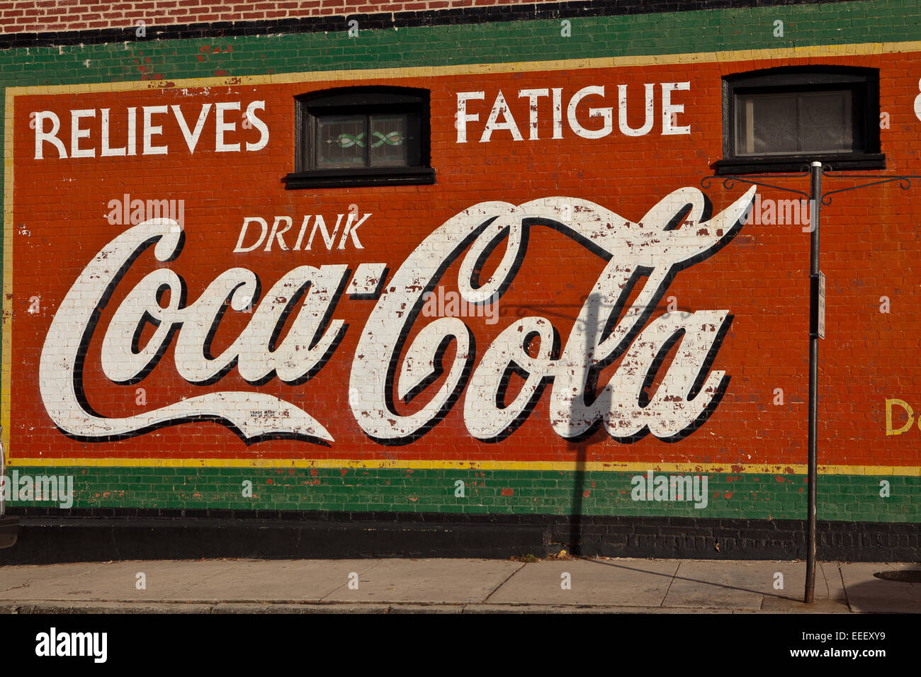 Old Coca-Cola sign in historic Hendersonville, NC Stock Photo - Alamy