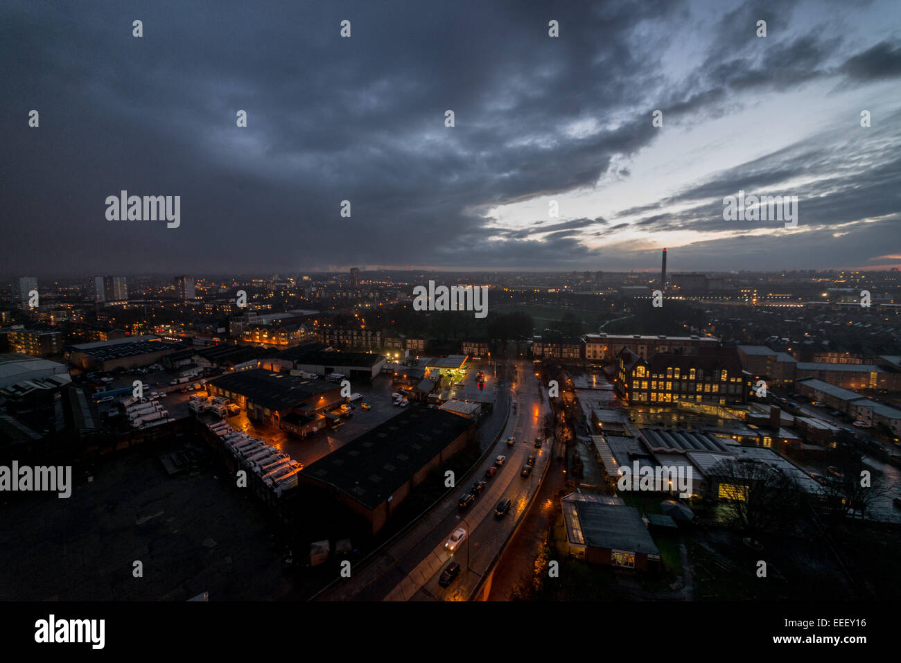 London Skyline In Dramatic Weather High Resolution Stock Photography ...