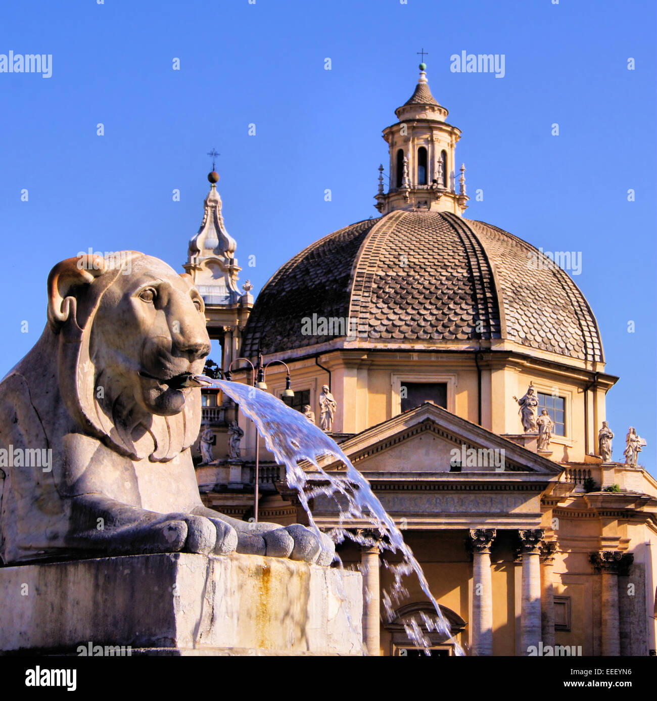 Rome italy statue lion hi-res stock photography and images - Alamy