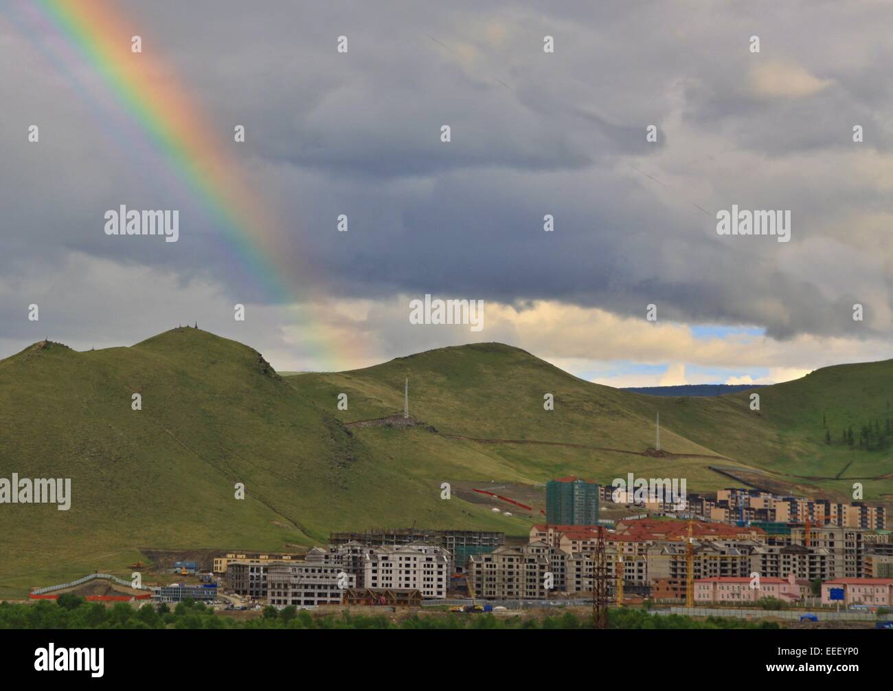 New construction of buildings in the capital city Ulaanbaatar,Mongolia ...