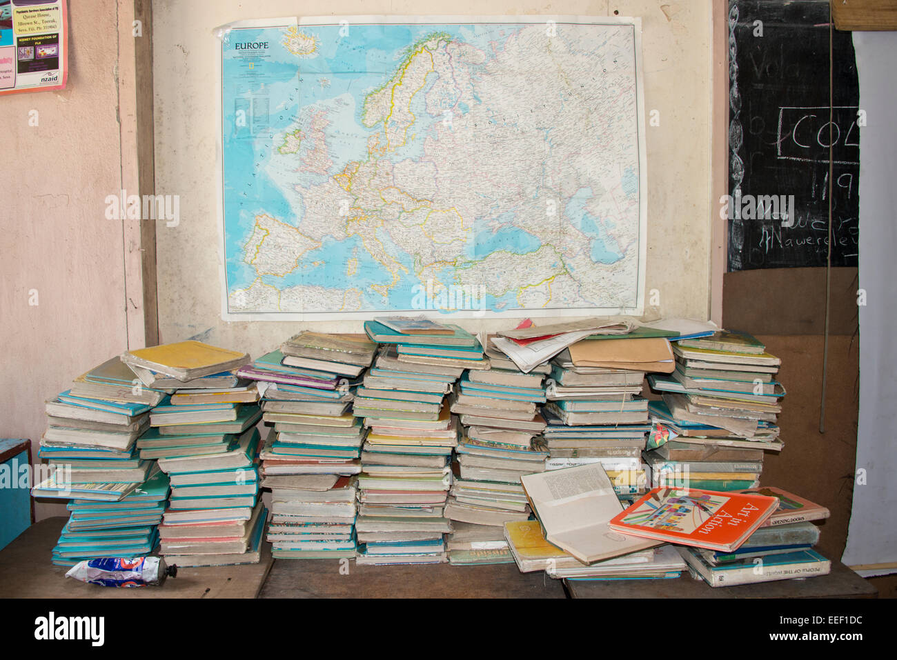 Fiji, Southern Lau Group, Island of Fulanga. Village of Fulanga primary ...