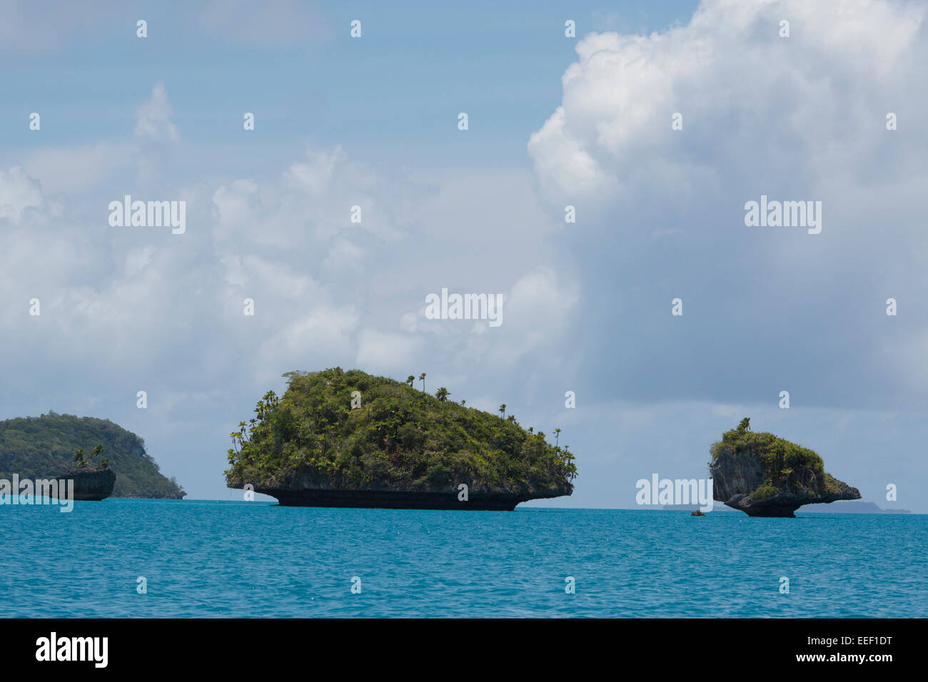 Fiji, Southern Lau Group, Island of Fulanga. Scenic lagoon located ...