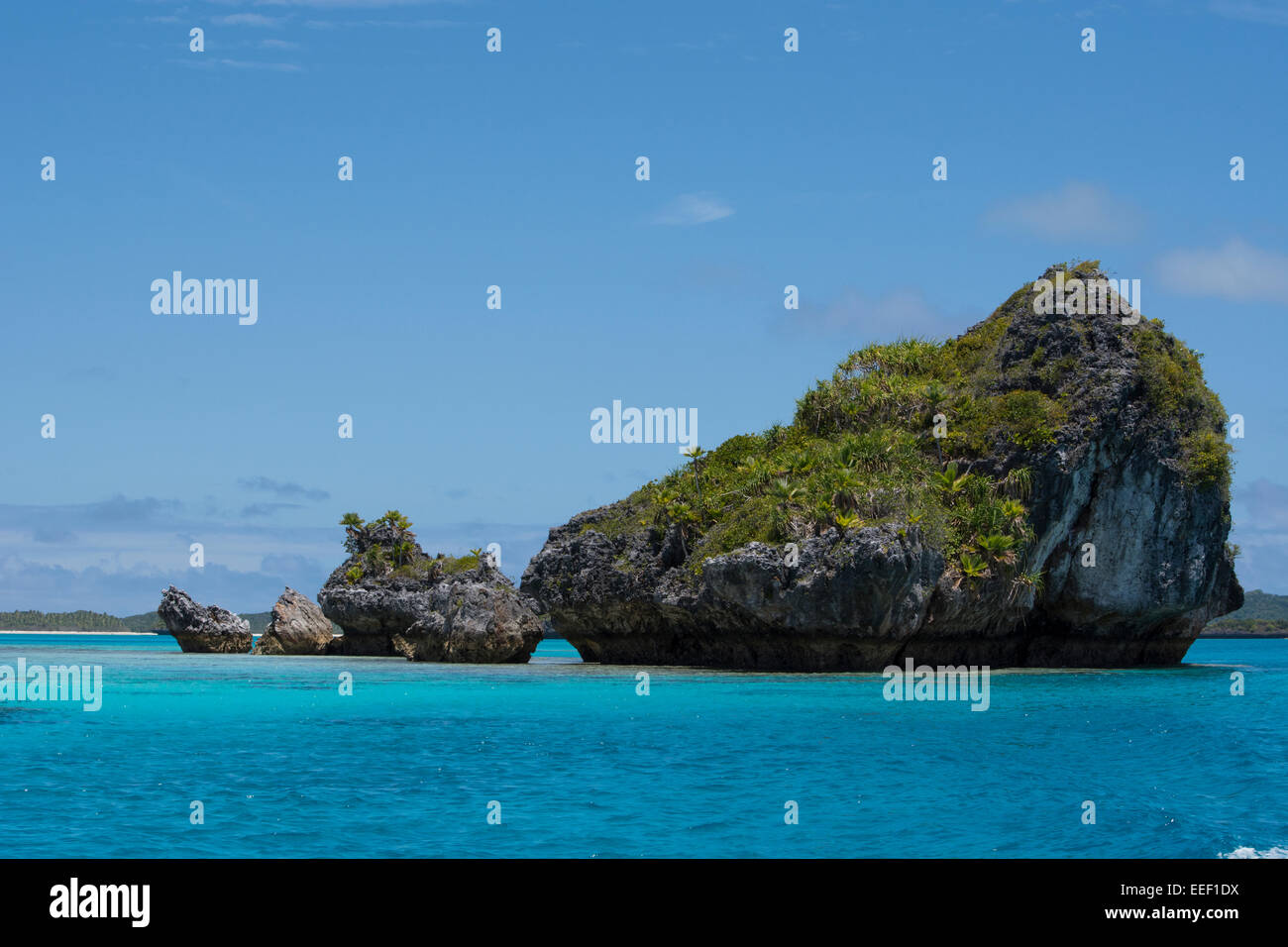 Fiji, Southern Lau Group, Island of Fulanga. Scenic lagoon located ...
