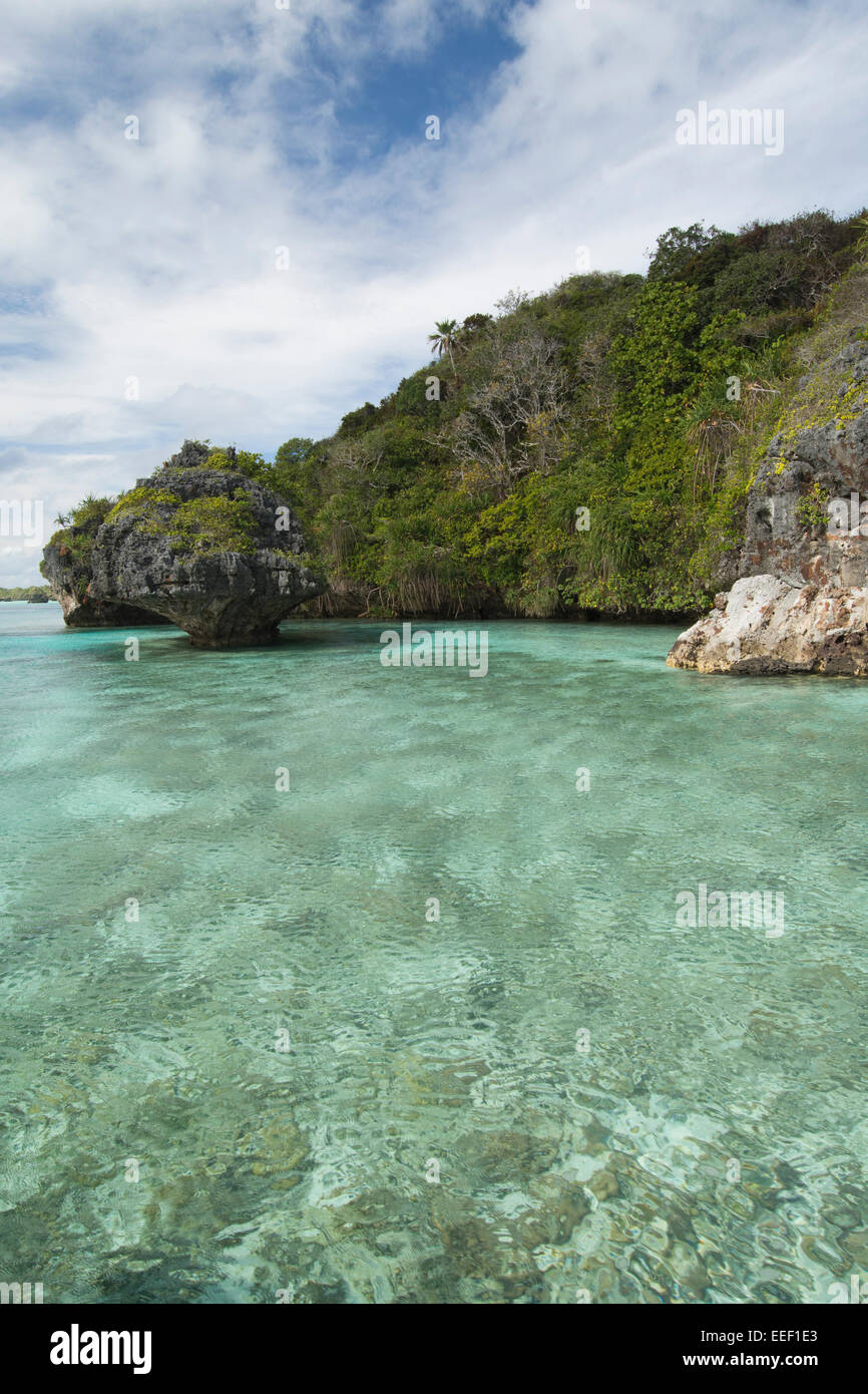 Fiji, Southern Lau Group, Island of Fulanga. Scenic lagoon located ...