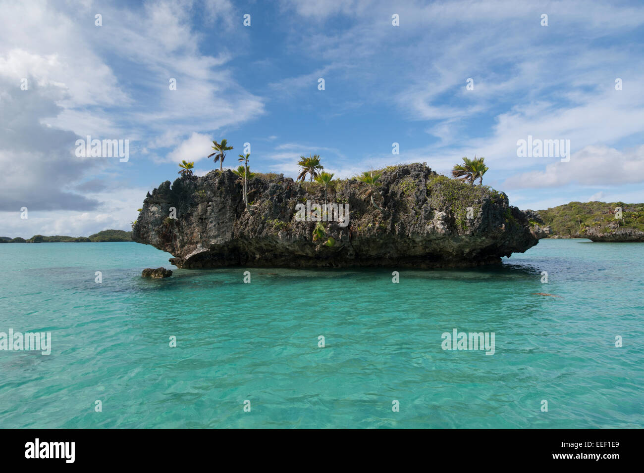 Fiji, Southern Lau Group, Island of Fulanga. Scenic lagoon located ...