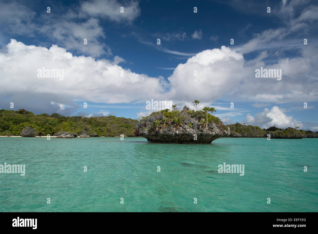 Fiji, Southern Lau Group, Island of Fulanga. Scenic lagoon located ...