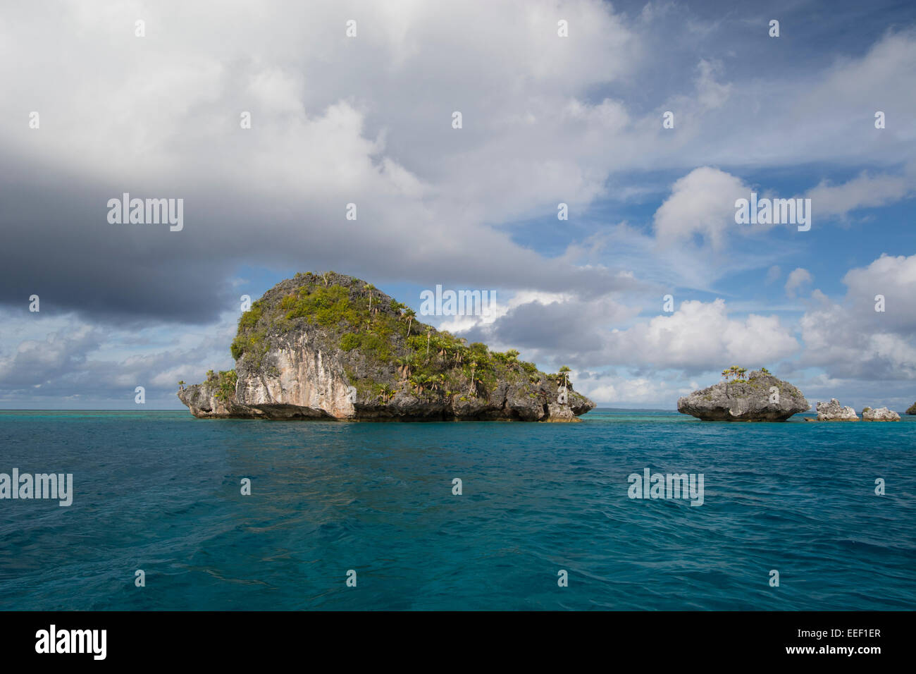 Fiji, Southern Lau Group, Island of Fulanga. Scenic lagoon located ...