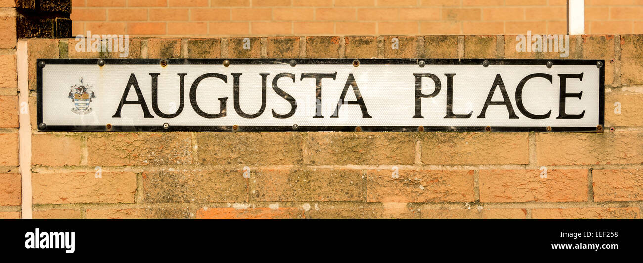 Augusta Place - street / road name Stock Photo - Alamy