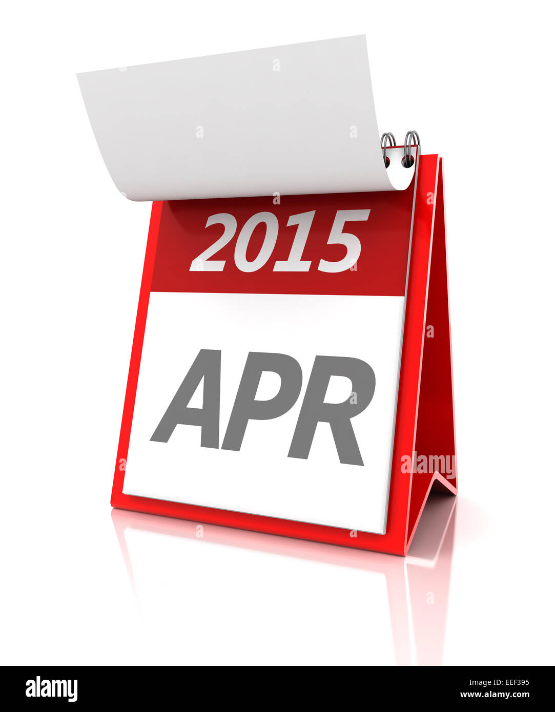 2015 April calendar, 3d render Stock Photo - Alamy