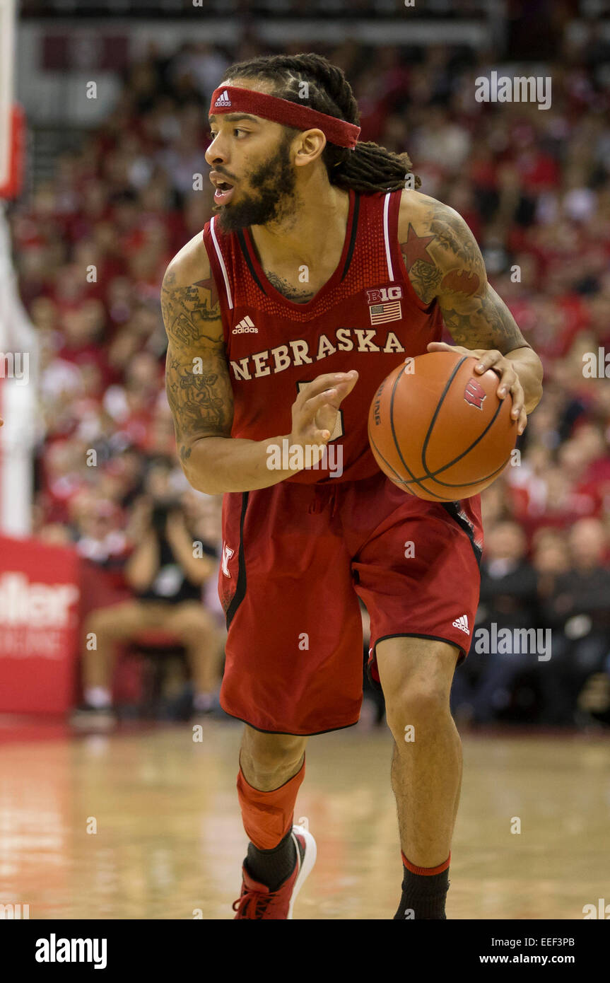 January 15, 2015: Nebraska Cornhuskers forward Terran Petteway #5 ...
