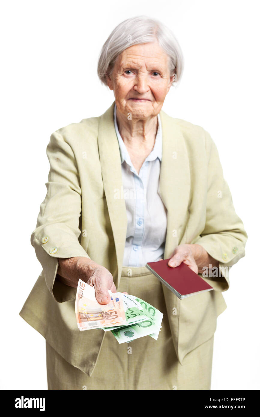 Grandma holding money hi-res stock photography and images - Alamy