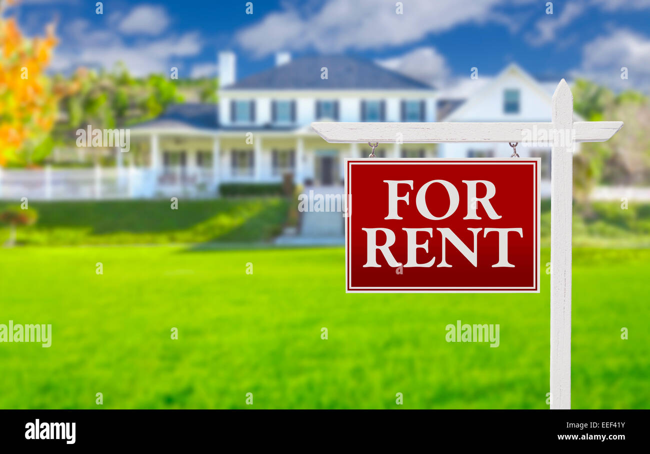 For rent sign front house hi-res stock photography and images - Alamy