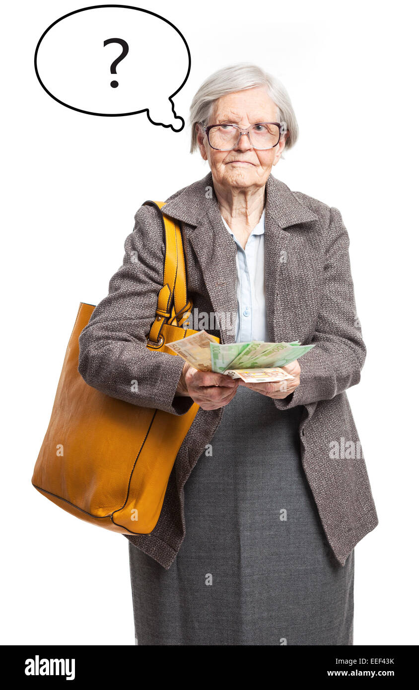Lady counting money hi-res stock photography and images - Alamy