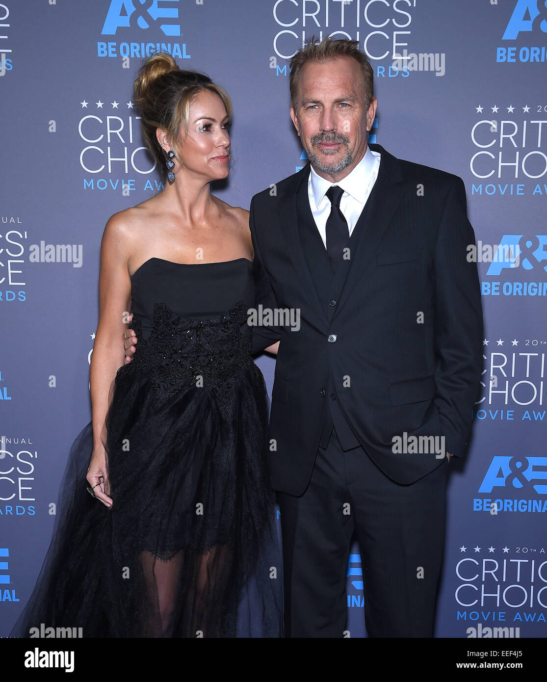 Hollywood, California, USA. 15th Jan, 2015. Kevin Costner & Christine ...