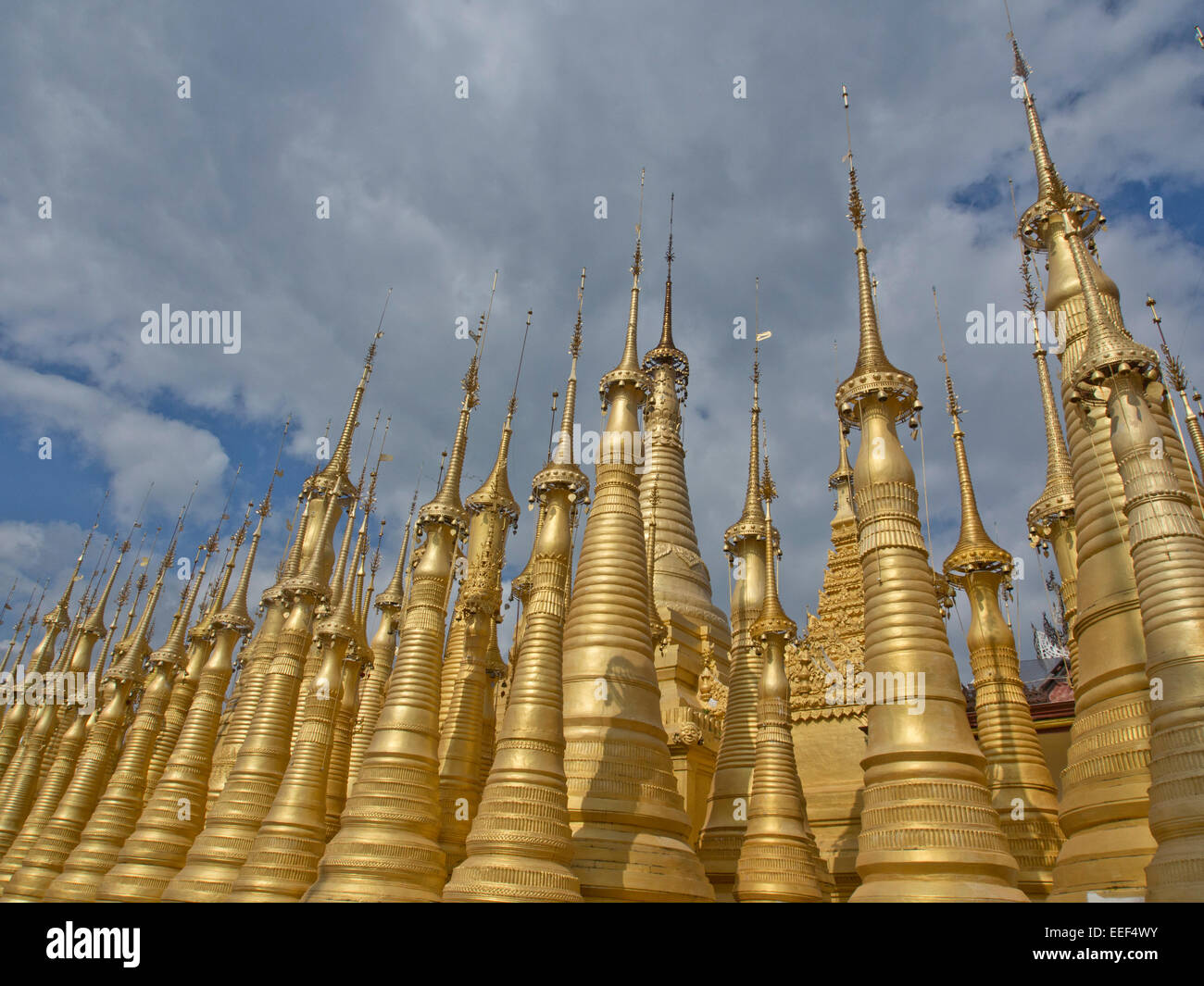 Old Buddhist temples in the Inle lake region, Shan state, Myanmar Stock ...