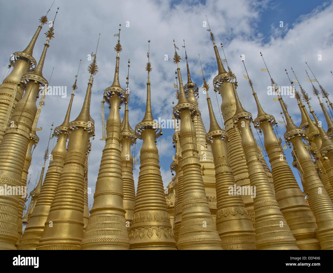 Old Buddhist temples in the Inle lake region, Shan state, Myanmar Stock ...
