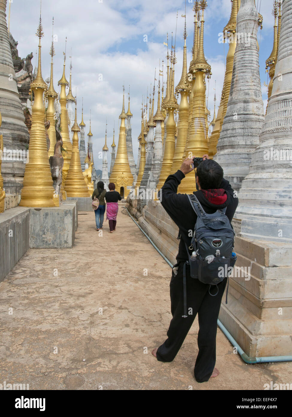 Old Buddhist temples in the Inle lake region, Shan state, Myanmar Stock ...