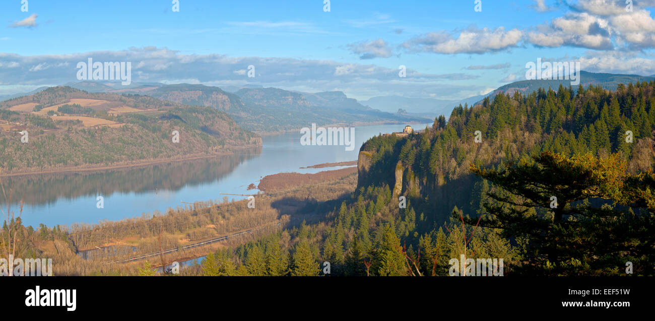 Columbia River Gorge landscape panorama Oregon Stock Photo - Alamy