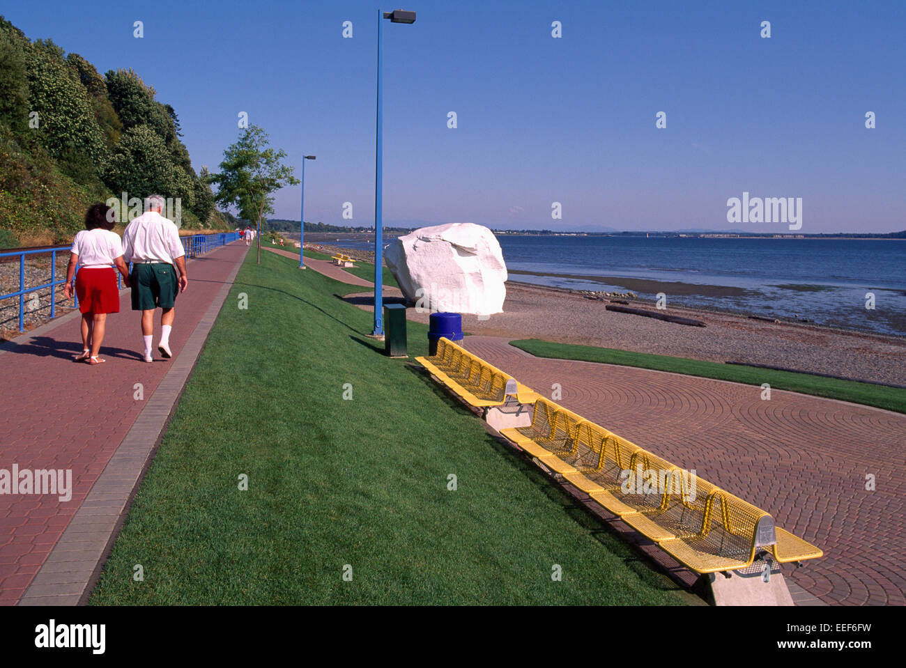 White Rock, BC, British Columbia, Canada - Seaside Promenade Walkway ...