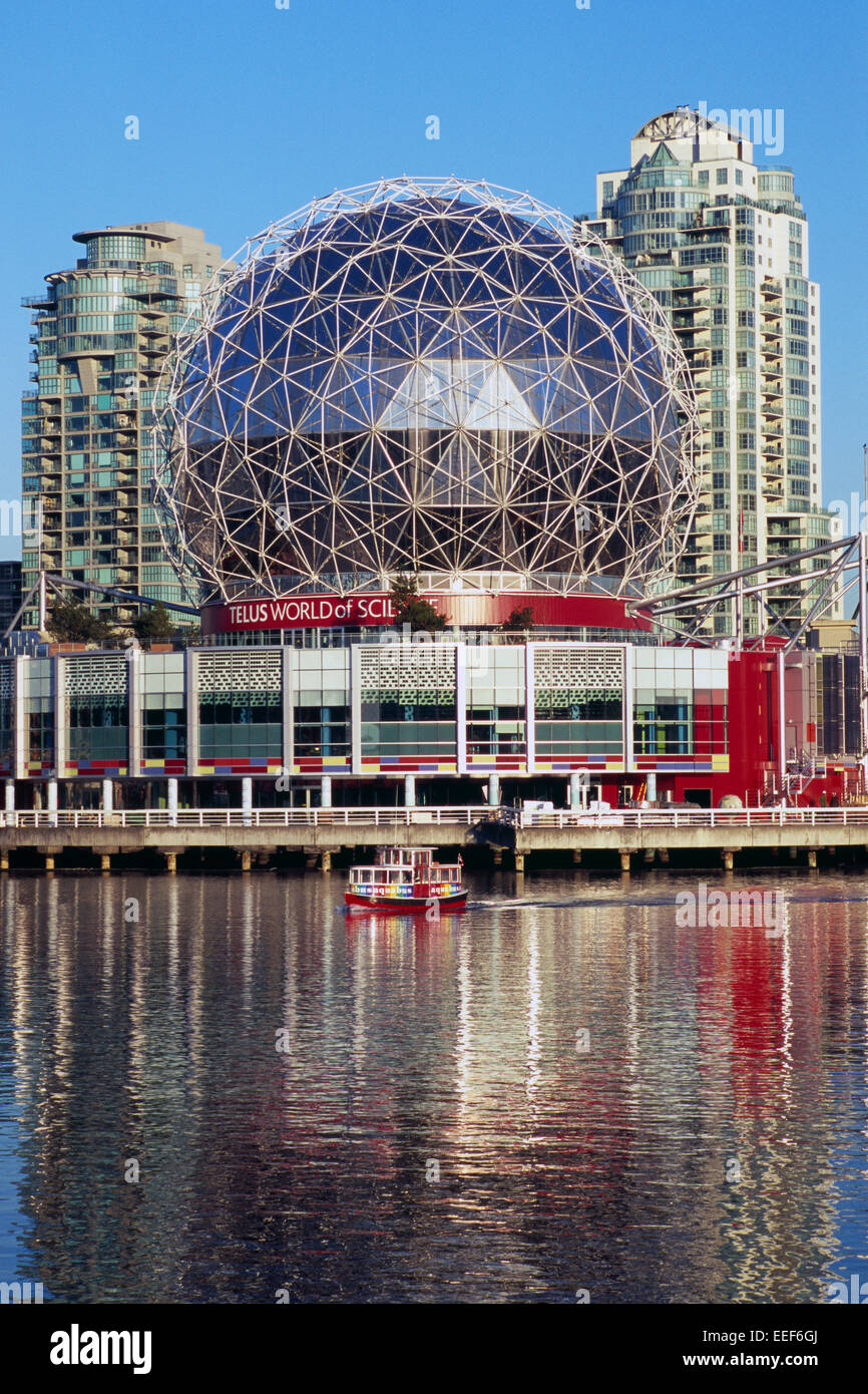 British columbia canada false creek science world vancouver reflection ...