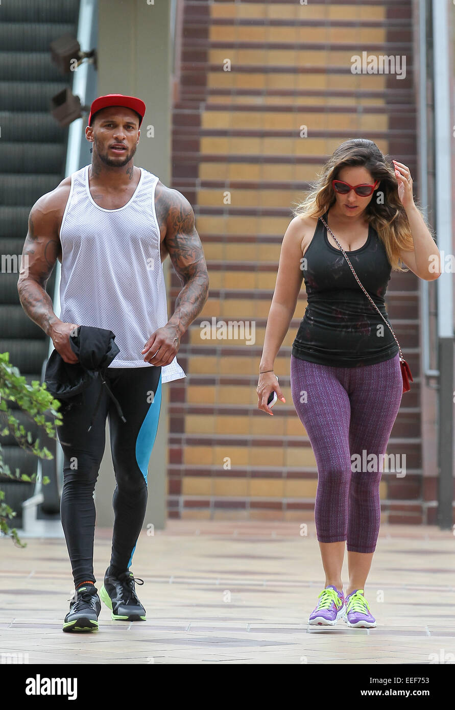 Kelly Brook and fiancé David McIntosh leave a gym in West Hollywood ...