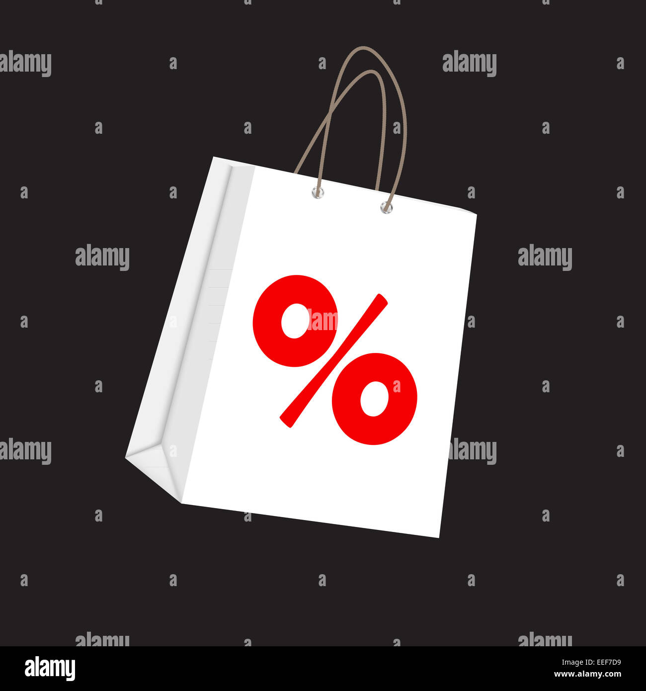 Sale Label on Shopping Bag . Vector Illustration Stock Photo - Alamy
