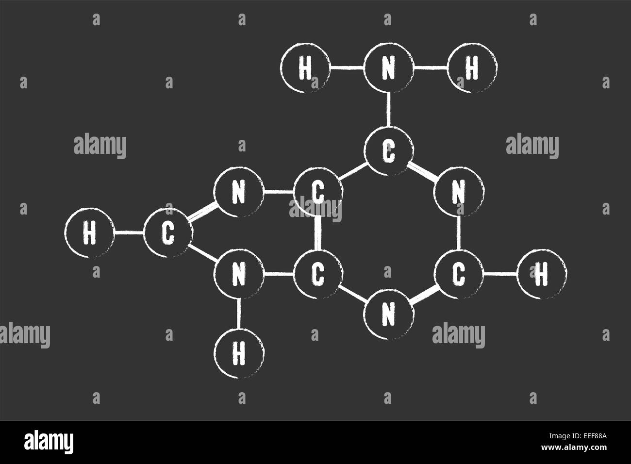 Chemical Formula Of DNA Component On Blackboard Stock Photo - Alamy