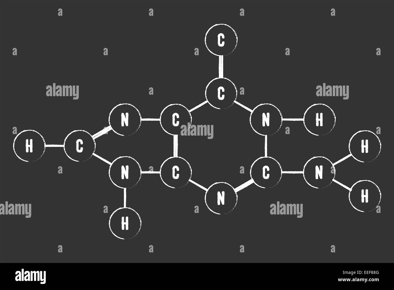 Chemical Formula Of DNA Component On Blackboard Stock Photo - Alamy