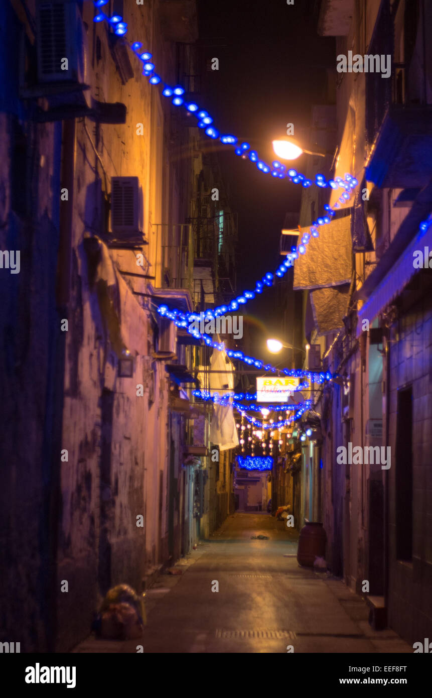 Lane in naples in the night hi-res stock photography and images - Alamy