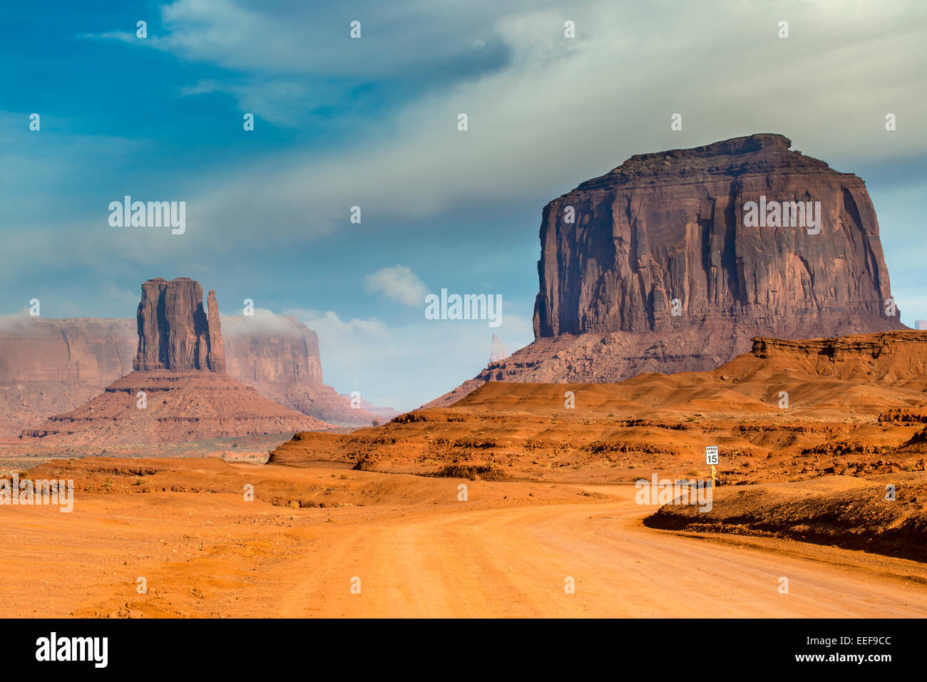 West Mitten Butte and Merrick Butte, Monument Valley Navajo Tribal Park ...