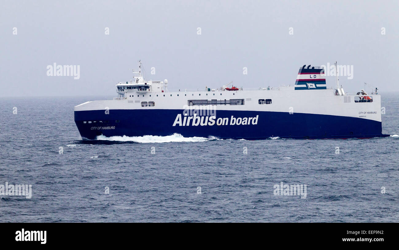Airbus A380 vessel carrying parts for the construction of the Airbus ...