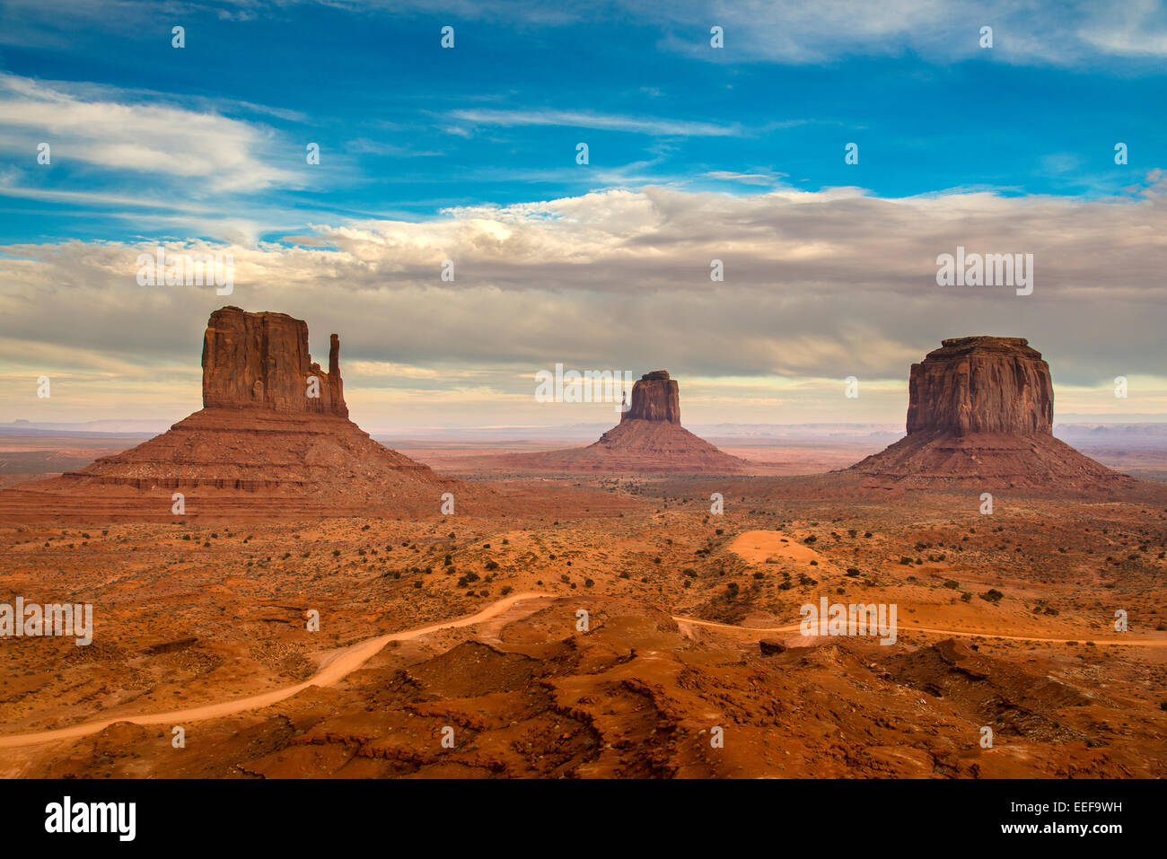 The Mittens and Merrick Butte, Monument Valley Navajo Tribal Park ...