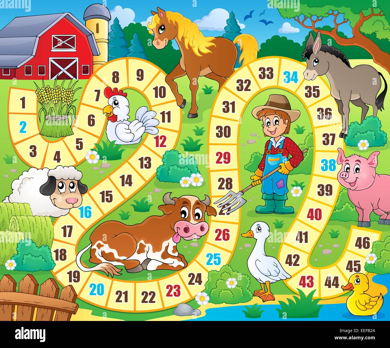 Board game theme image 6 - picture illustration Stock Photo - Alamy